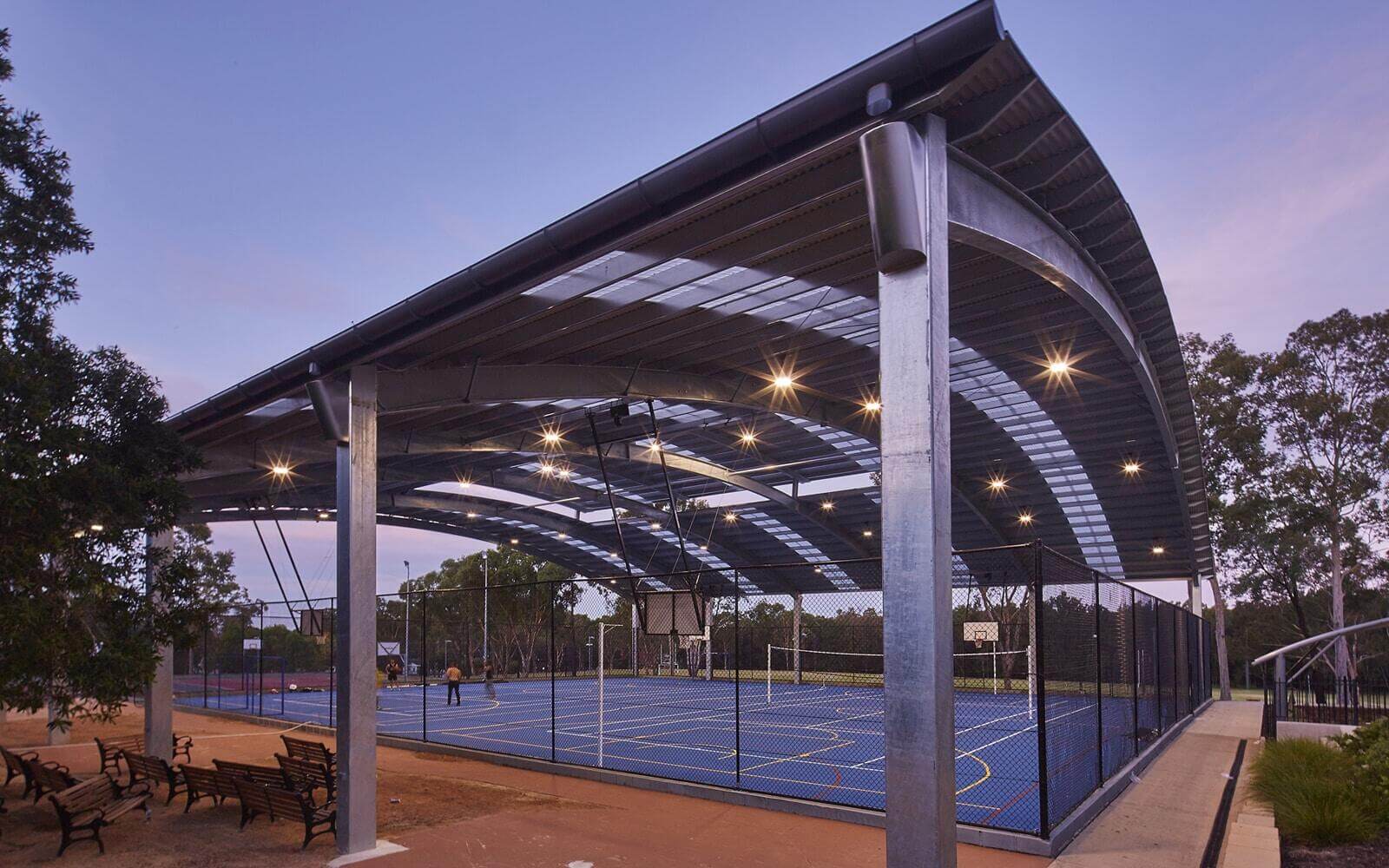 Integration of lighting in a canopy | Greenline